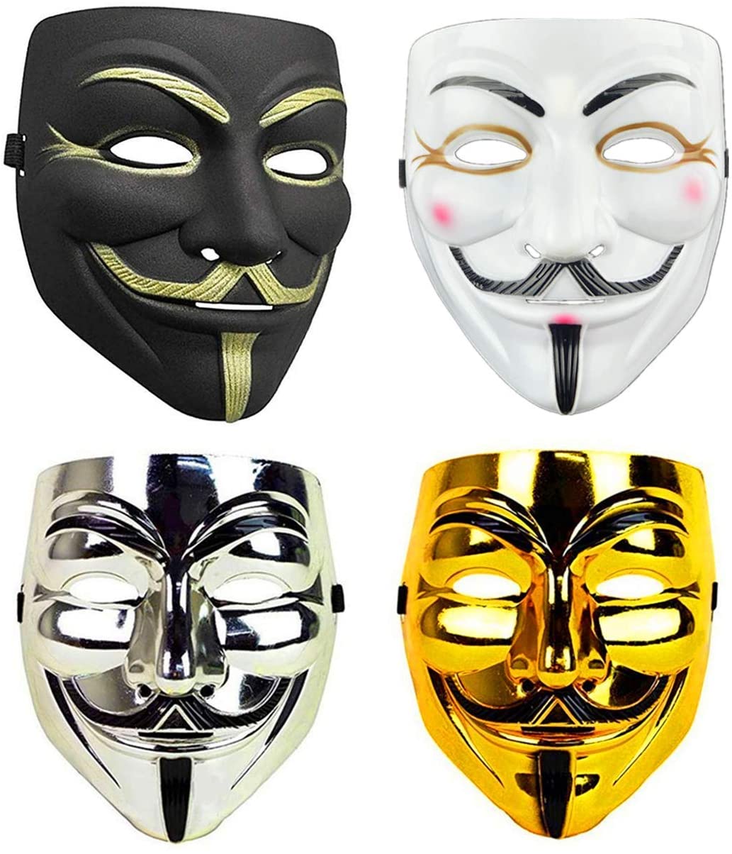 Máscaras de Hacker o Máscara de V de Vendetta - Las Máscaras